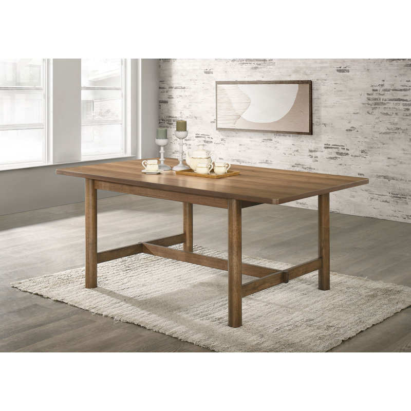 Winston Porter 71-inch Rectangular Wood Dining Table Walnut | Wayfair